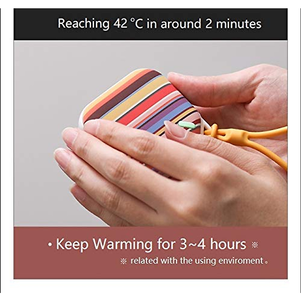 Orastone Hand Warmer Rechargeable Electronic Portable Hand Warmer, Fast Warming Up, Double-Sided Warming, Reusable