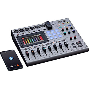 Zoom PodTrak P8 Portable Multitrack Podcast Recorder Bundle with 4X Zoom ZDM-1 Podcast Mic Pack