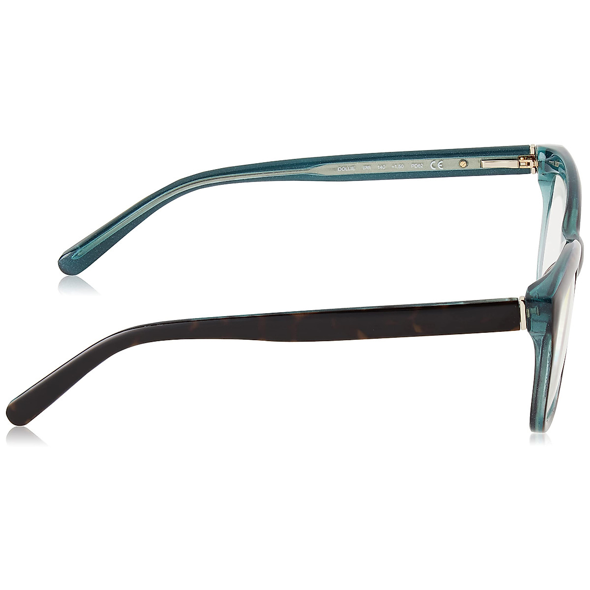 Kate Spade New York Women's Kate Spade Female Optical Style Dollie Rectangular Reading Glasses, Havana Blue/Demo Lens, 53mm, 15mm + 2