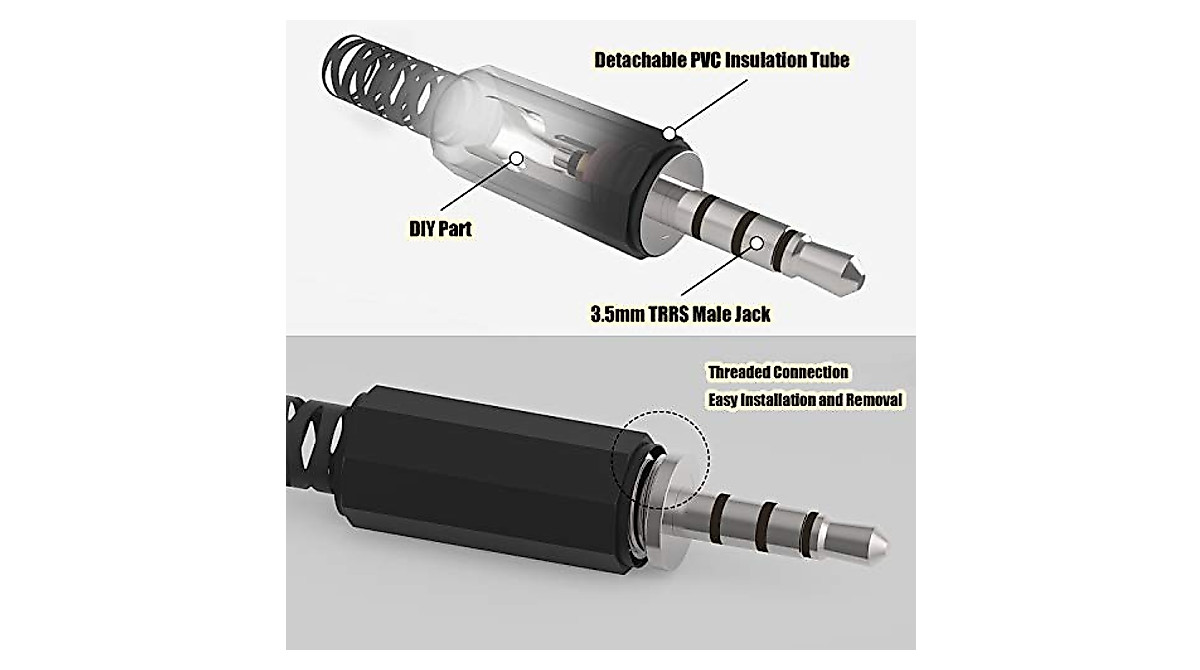 Ancable 4-Pack TRRS Male Plug Repair Kit for Headphones & Headsets