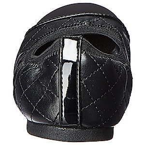 The Children's Place girls Bg Quilted Ballet Flat Sandal, Black - Ballet 2, 3 Big Kid US