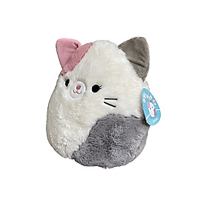Squishmallows Official Kellytoy Squishy Soft Plush Toy Animal (12 Inch Fuzz-A-Mallows, Karina The Fuzzy Cat)