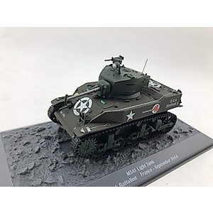 SY-Heat Alloy Tank Model, Military Tank Model M5A1 Light Tank 37Th Tank Battalion Memorial 1/43 Simulation Decoration Commemorative