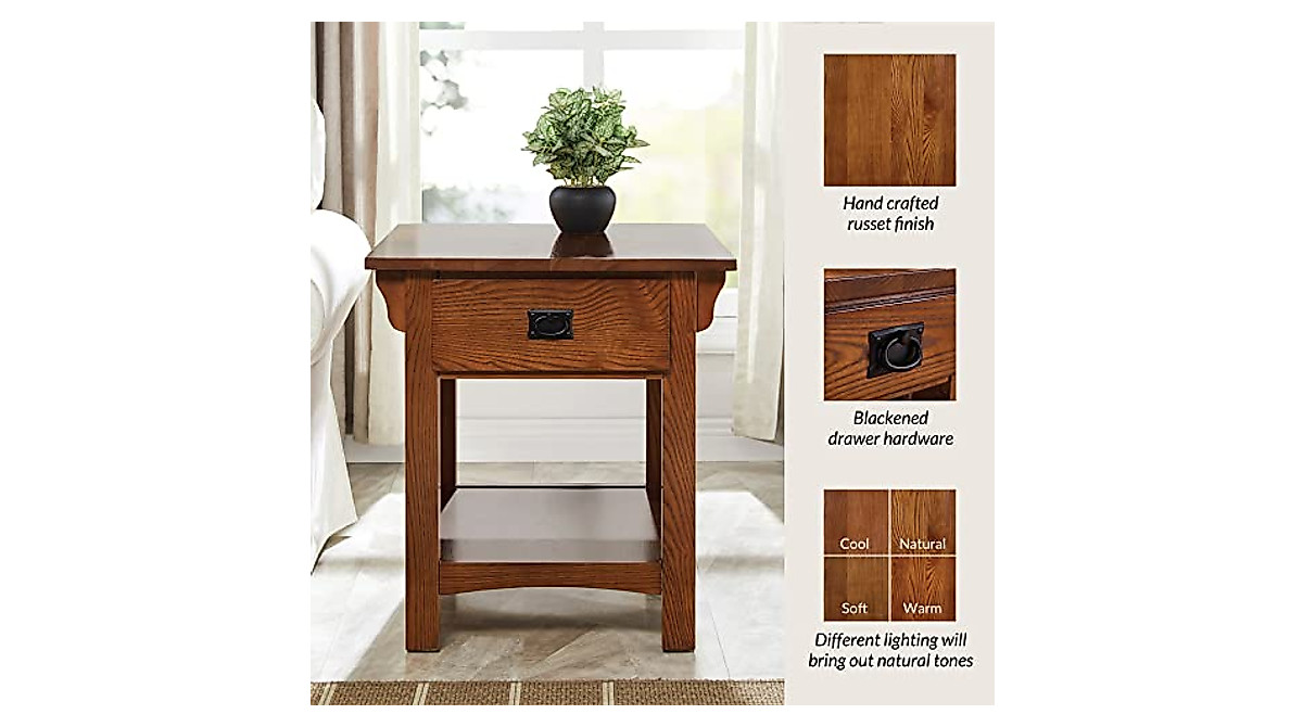 Leick Home Mission End Table with Secret Compartment
