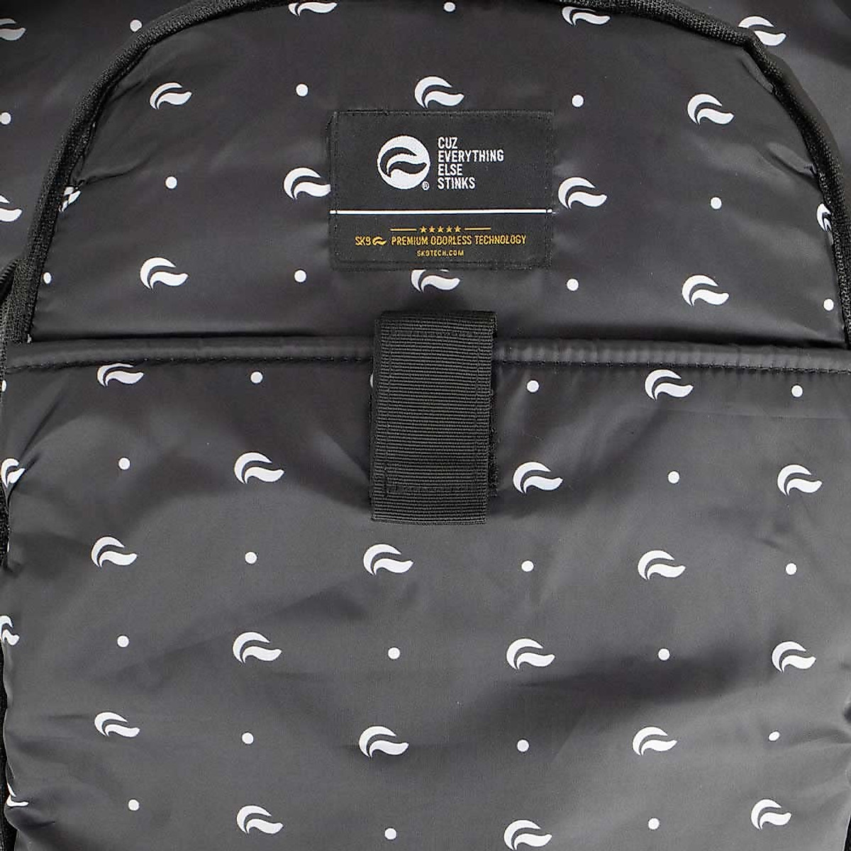 Skunk Nomad Skaters Backpack - Smell Proof - Water Proof - With Combination Lock (Black)