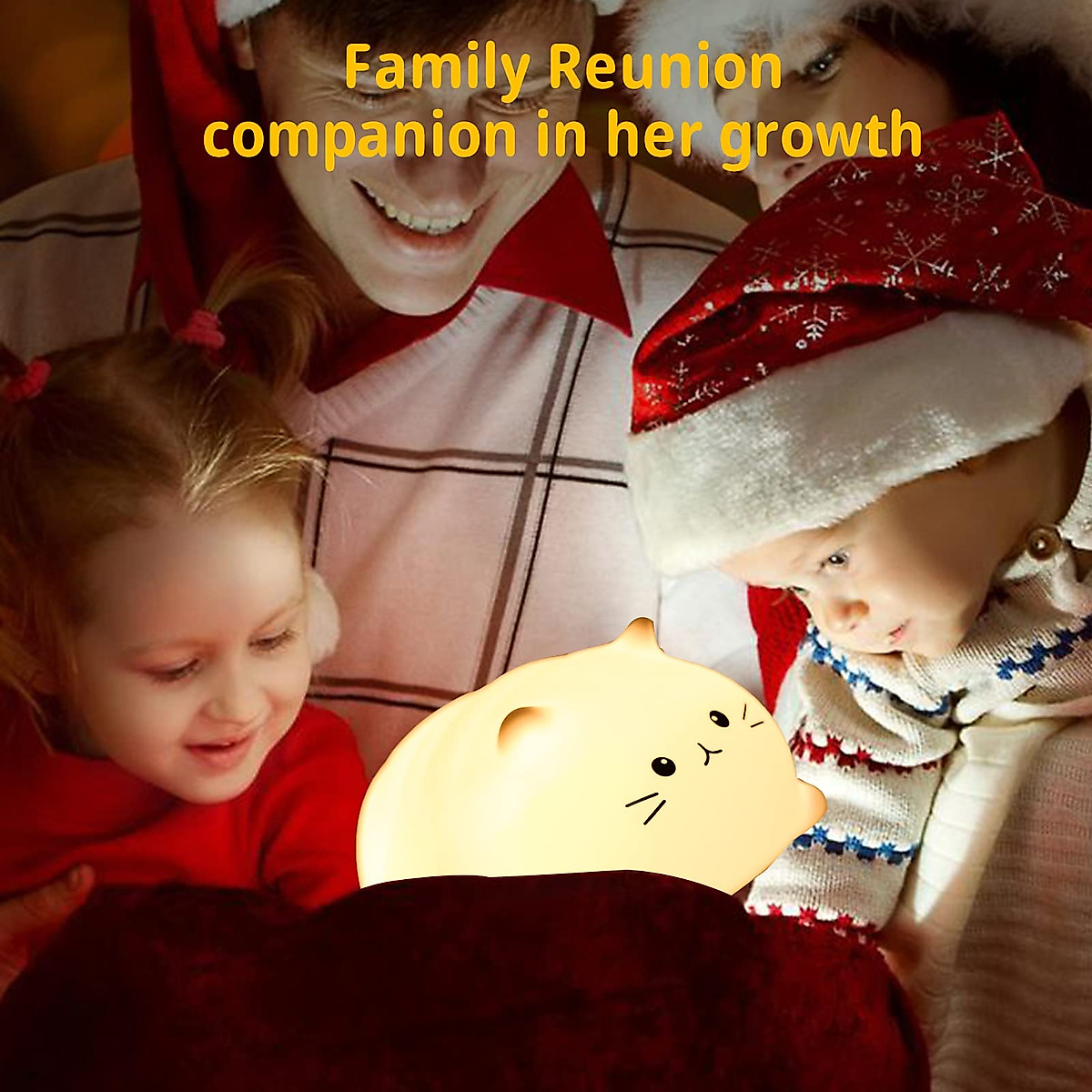 Tremdwoto Cat Lamp for Kids, Rechargeable Silicone Cat Night Light with 7 Colors Changing, Kitty Nightlight for Cat Lover Girls (Cat-A)