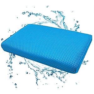AEROiVi Shower Seat Cushion for Shower Chairs, Transfer Benches in Bathtub, Cushion for Sauna, 3D Mesh Pad with Hook, Slip-Resistant, Design for Elderly, Senior, Handicap & Disabled