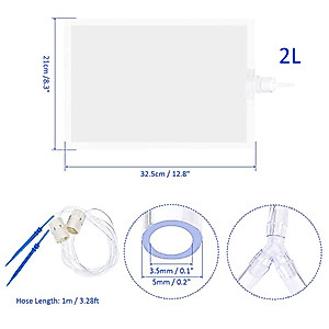 M METERXITY 1 Pack Plant Drip Bag - Plants Drip Irrigation, Automatic Drop Watering Adjustable Valve, Apply to Outdoor/Garden (2L, Clear)