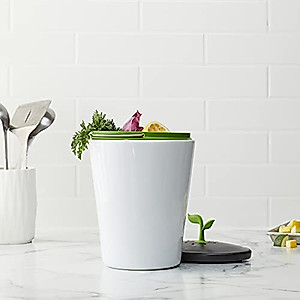 Chef'n 401-420-120 EcoCrock Counter Compost Bin Black and White 3.3 liter 1