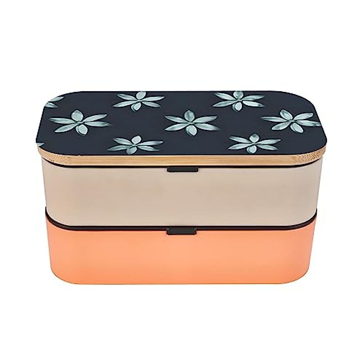 Beautiful Camellia Adult Lunch Box, Bento Box, With Cutlery Set Of 3, 2 Compartments, Rectangular, Lunch Box For Adults