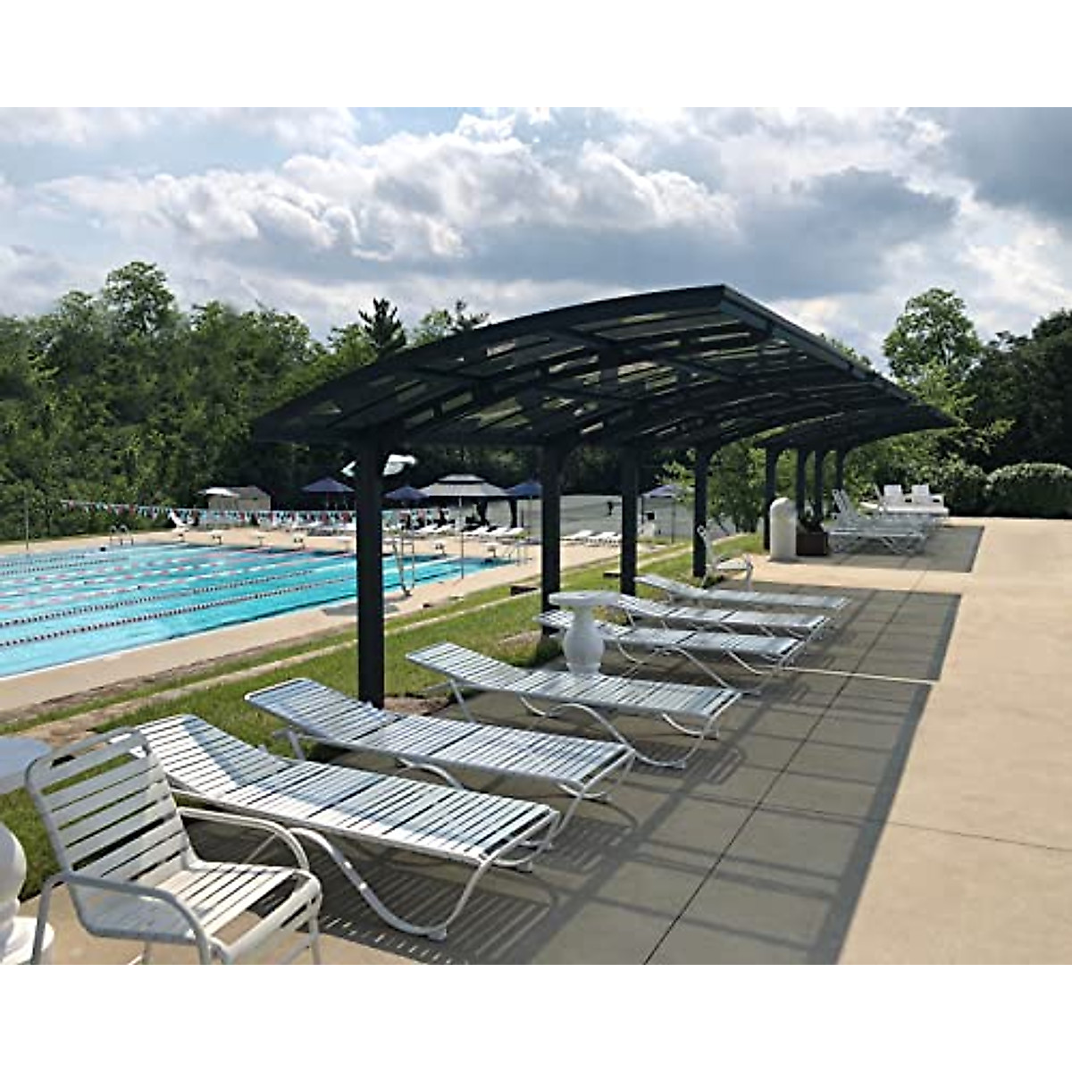 Palram - Canopia Arizona 10 Ft. x 16 Ft. x 9 Ft. Breeze 5000 Single Carport Aluminum Metal Frame and Polycarbonate Panels Car Port for Outdoor Driveway Car, Truck, RV, Boat Storage (Gray/Bronze)