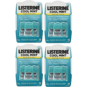 Listerine Cool Mint Pocketpaks Breath Strips, 12-24-Strip Pack Total 288 Strips