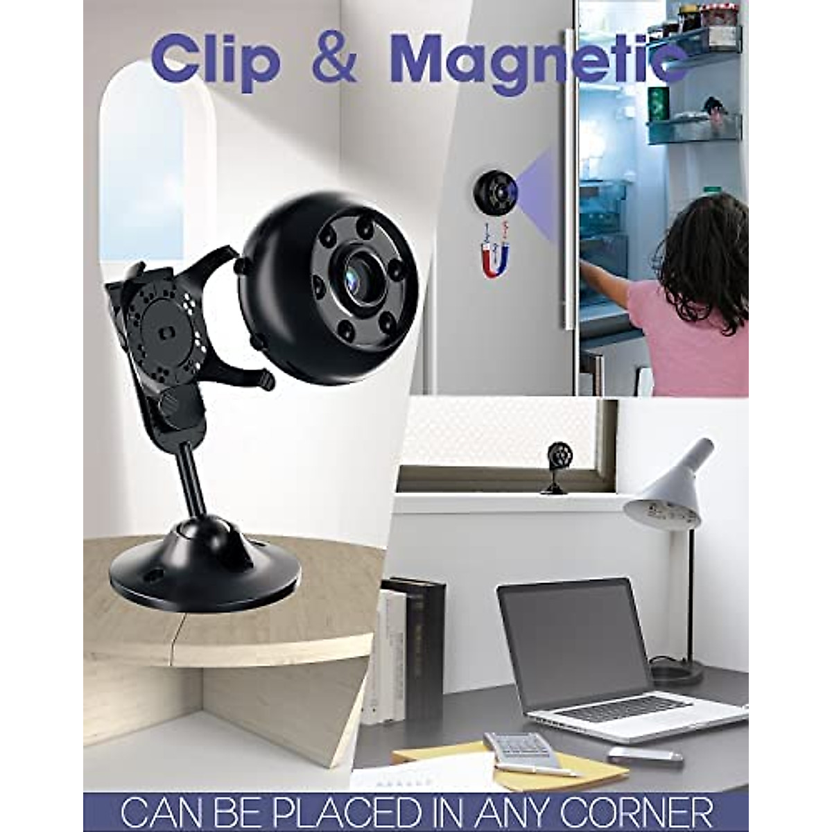 Lagasang Hidden Camera WiFi Mini Wireless HD 1080P Small Camera with Motion Detection Spy Cameras for Home Security and Outdoor Nanny Cams