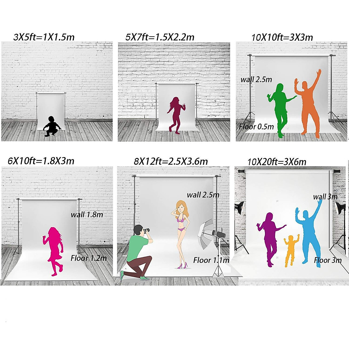 AIIKES 8x6FT Colorful Brick Wall Photo Backdrop 80's Hip Hop Disco Baby Birthday Wedding Graduation Themed Party Photography Background Fashion Decor Studio Photo Booth 11-502