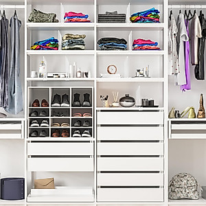 Fineonly 8 Pack Shelf Dividers for Closet Organization Metal Closet Shelf Divider Set Shelf Divider Closet Shelf Organizer Towel Shelf Divider for Wooden or Vertical Shelve Storage Organization