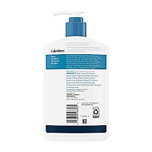 Lubriderm Daily Moisture Hydrating Unscented Body Lotion with Pro-Vitamin B5 for Normal-to-Dry Skin for Healthy-Looking Skin, Non-Greasy and Fragrance-Free Lotion, 16 fl. oz