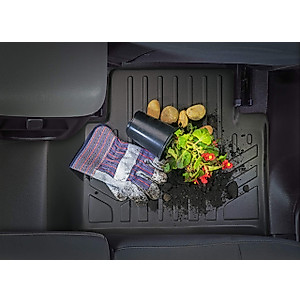 SMARTLINER All Weather Custom Fit Cargo Trunk Liner Floor Mat Behind 2nd Row Black Compatible with 2011-2019 Compatible with Ford Explorer