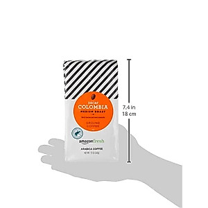 AmazonFresh Decaf Colombia Ground Coffee, Medium Roast, 12 Ounce