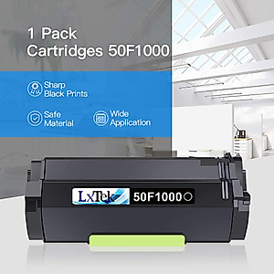 LxTek Compatible Toner Cartridge Replacement for Lexmark 50F1000 to use with MS610dn MS510dn MS415dn MS610de MS310d MS312dn MS410dn MS310dn MS410d Printers (Black, 1 Pack)