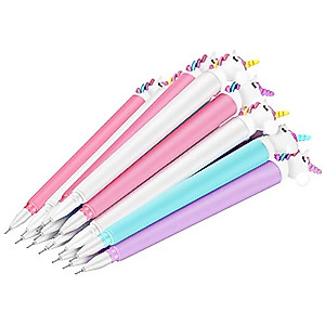 BTYMS 16pcs Cute Unicorn Gel Pen Liquid Ink Pens Office School Supplies Student Gift 0.5mm Ballpoint Pen
