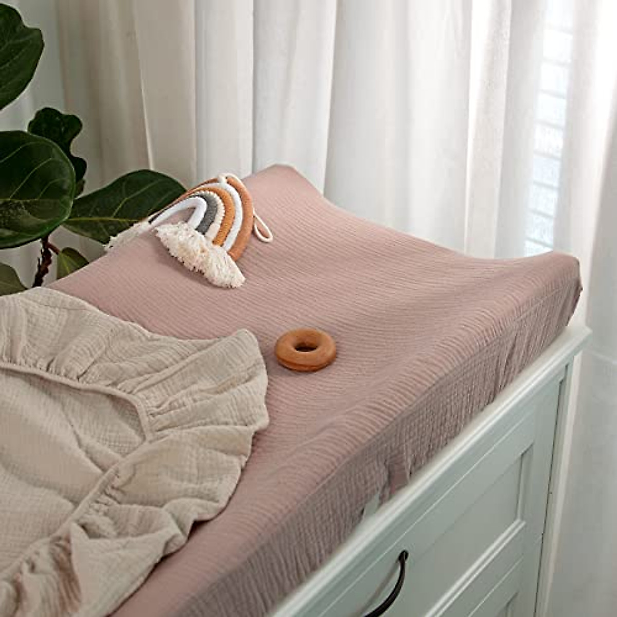 lulumoon Baby Changing Pad Cover: Muslin Diaper Changing Table Pad Cover - Changing Pad Sheets for Girls Boys