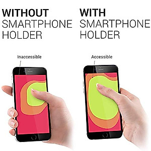 REINVENT EGO-Finger Strap Phone Holder - Cell Phone Grip Holds Device with just a Finger - Ultra Thin Anti-Slip Universal Cell Phone Grips Band Holder for Back of Phone - 2Pack(Black)