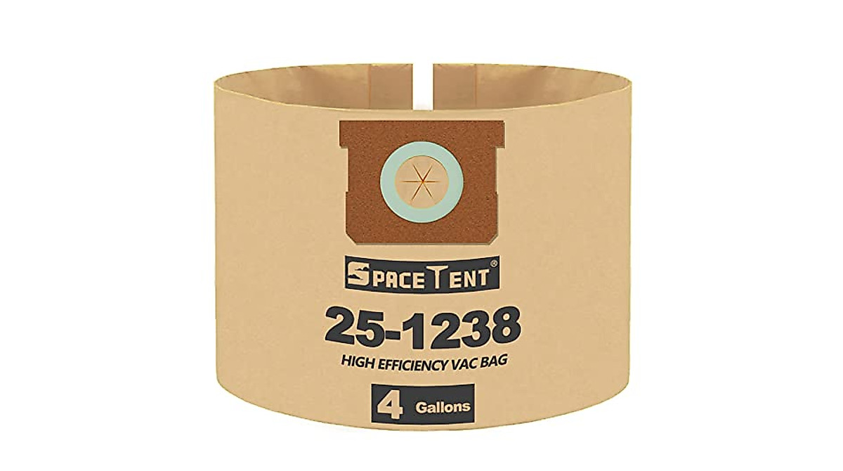 SpaceTent 5 Pack Vacuum Filter Bags for Wet Dry Vacs