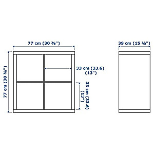 IKEA Kallax 4 Shelving Unit Black-Brown