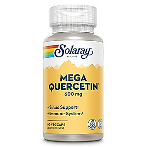 SOLARAY Mega Quercetin, Healthy Sinus & Immune Support & AMPK Activator, Rutin, Hesperidin & Bromelain, 60 VegCaps