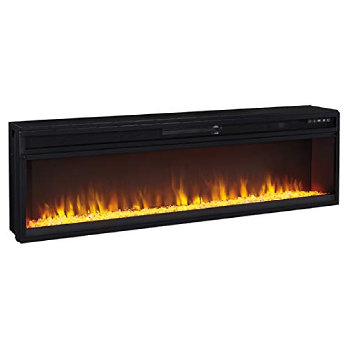 Signature Design by Ashley 57" Electric Fireplace Insert with LED, 6 Temperatures, Multi Flames & Overheating Control, Black