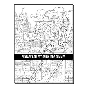 Fantasy Collection: An Adult Coloring Book with 100+ Incredible Coloring Pages of Mermaids, Fairies, Vampires, Dragons, and More!