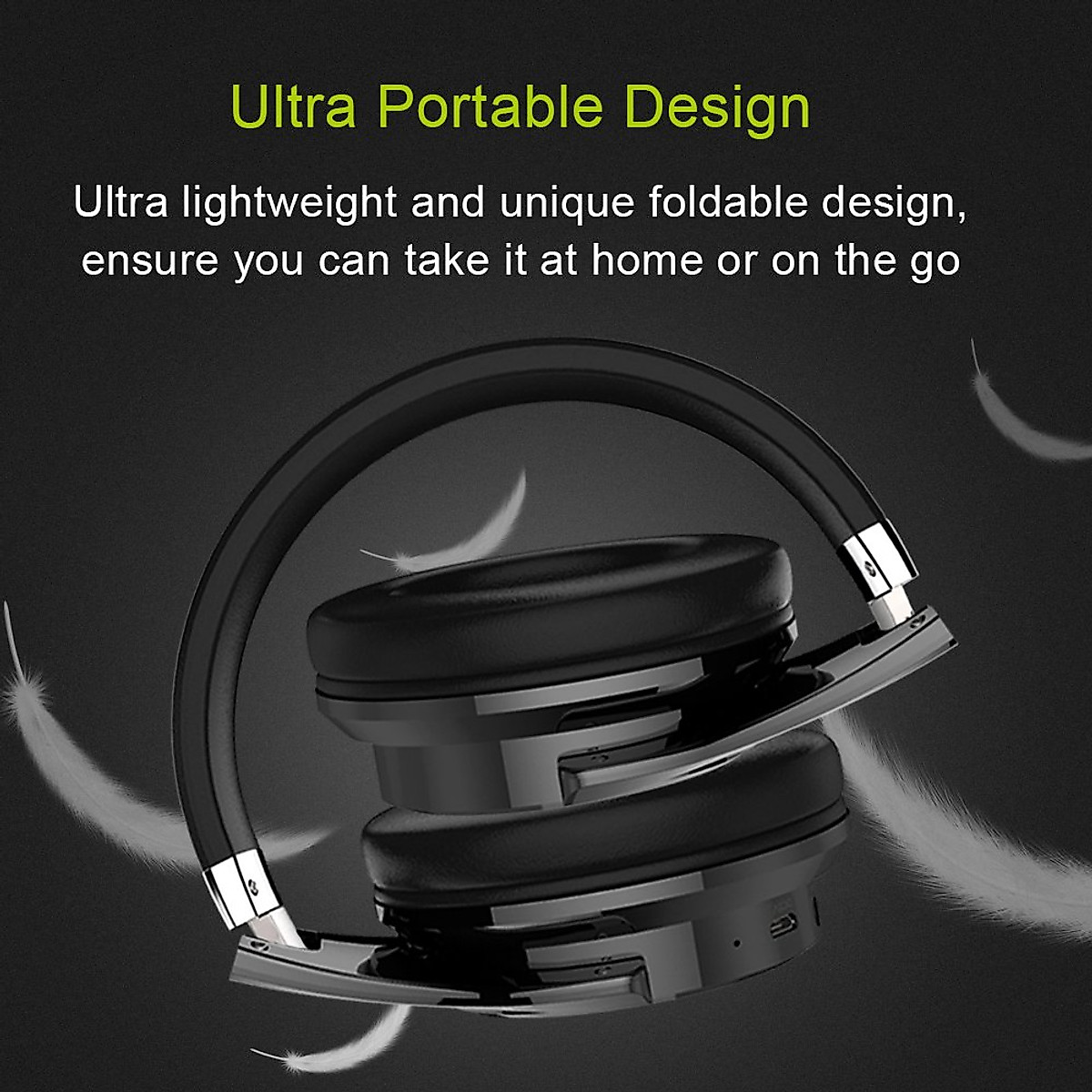 Smart Gesture Touch, Touch Bluetooth Wireless Game Headset，Subwoofer Sports Music Headset，Bluetooth V5.0 HD Call Surround Sound Quality (Black)