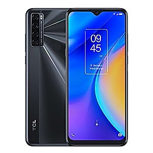 TCL 20 SE 6.82" Unlocked Cellphone, 4GB RAM + 128GB ROM, US Version Android Smartphone 48MP AI Quad-Camera, 5000mAh Mobile Phone, Dual Speaker, OTG Reverse Charging, Android 11, Nuit Black