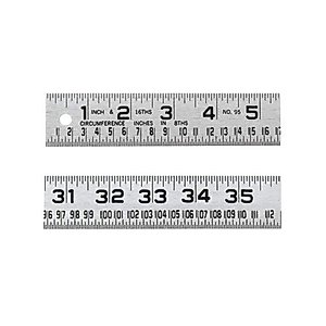 Lufkin Crescent 954FTN 1-1/4" x 4' Tinner's Circumference Steel Rule