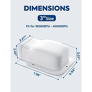 Nouscan 3" Entry Wall Cover, Upgrade PP Heat-Resistant, Paintable Decorative Entry Cover Line Set Kit Parts Accessories, for Mini Split Air Conditioners, AC, HAVC and Heat Pumps