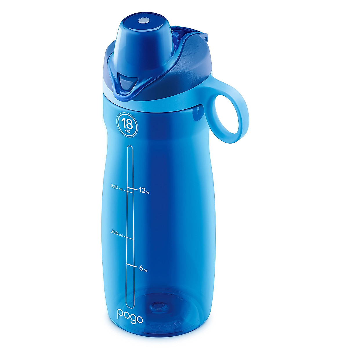 Pogo BPA-Free Tritan Plastic Water Bottle with Chug Lid, 18 Oz, Blue