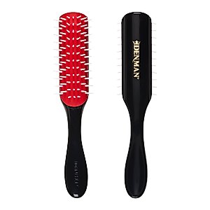 Denman Free Flow Wide Spaced Pins 7 Row Hair Styling Brush - 3-in-1 Styling Tool for Creating Volume, Detangling Thick Hair and Defining Curls, D31
