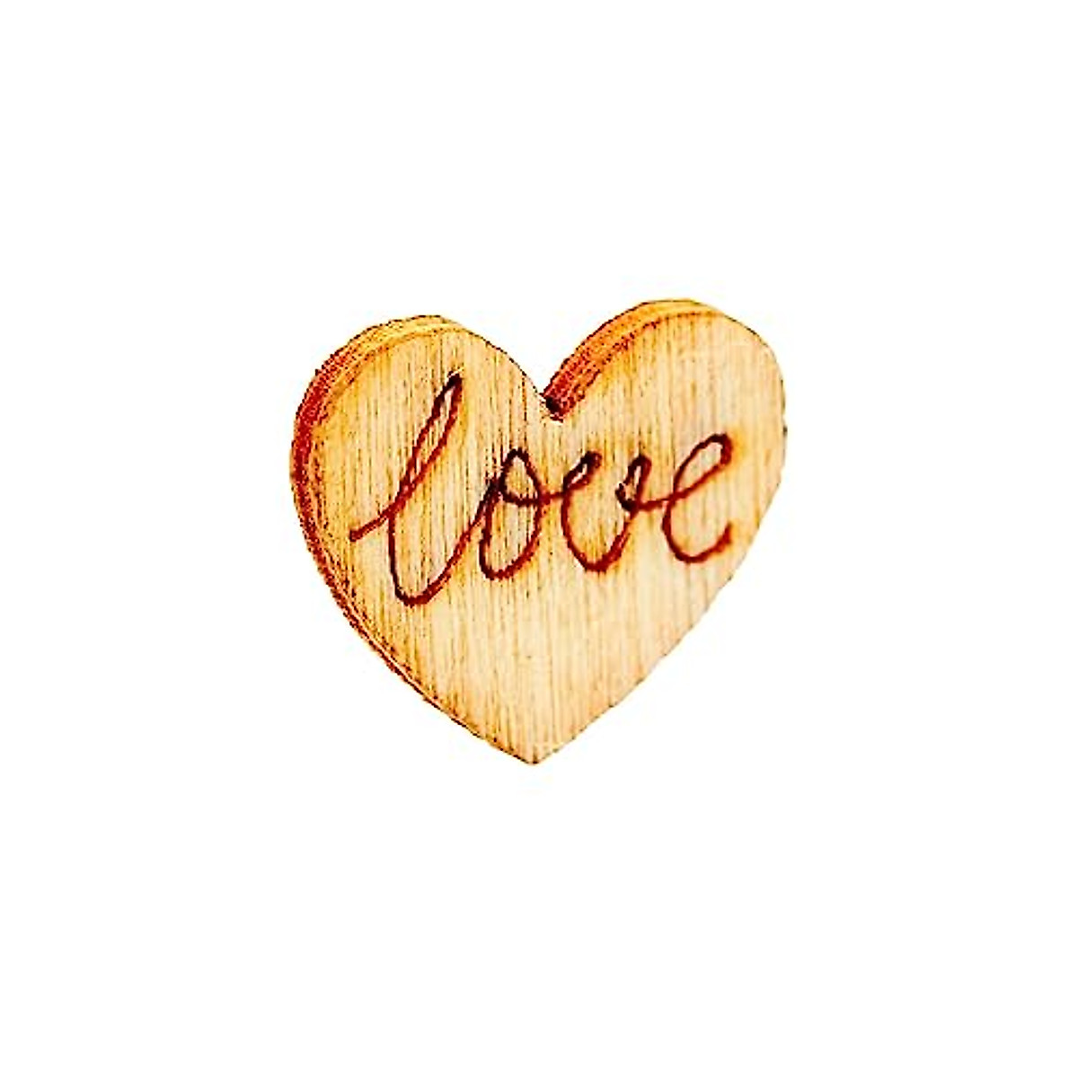 Juvale 200 Pack Engraved Wood Heart Table Confetti, Small Wooden Hearts for Crafts, Wedding, Valentines Decor (Love)