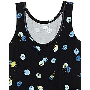 Amazon Essentials Women's Tank Waisted Maxi Dress (Available in Plus Size), Black Graphic, 3X