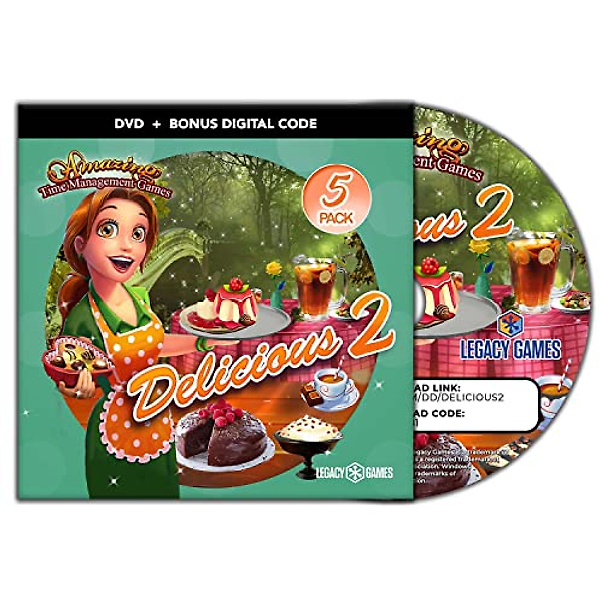 Time Management Games for PC: Delicious Vol. 2, 5 Game DVD Pack + Digital Download Codes (PC)