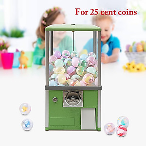 CNCEST Vending Machine, 20.87" Height Candy Gumball Machine, Huge Load Capacity Gumball Bank, Candy Vending Machine for 1.77-1.97in Gadgets, for Game Stores and Retail Stores (Green)