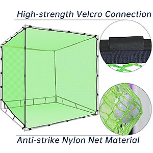 Golf Practice Hitting Nets for Backyard Driving Indoor Use Heavy Duty Practice Golf Driving Nets for Backyard Premium Portable Golf Impact Nets Cages with Frame and Net for Men