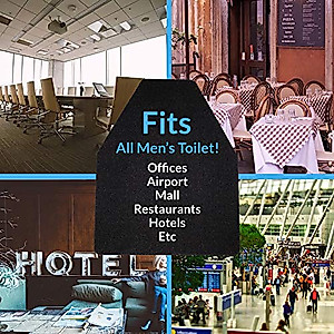 LVAP Urinal Mats (10 Pack) - Mens Urinal Best Uniral Mat.Non-Slip Deodorization Black Floor Water Absorption Urine Mats for Men's Restrooms & Bathrooms