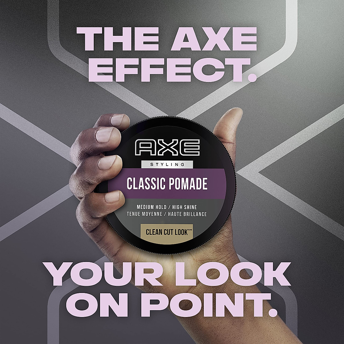 Axe Pomade: Medium Hold and Natural Finish for Easy Styling, 2.64oz (2 Count)