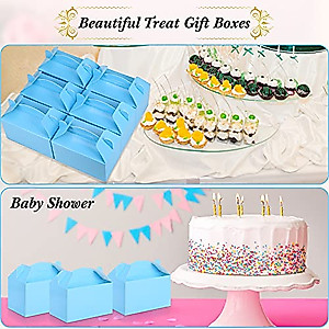 36 Pieces Party Favor Boxes Candy Cookies Treat Goodie Boxes Candy Boxes Treat Cardboard Gift Boxes, 5.9 x 3.5 Inch for Kids Birthday Party Baby Shower Wedding Party Supplies (Blue)