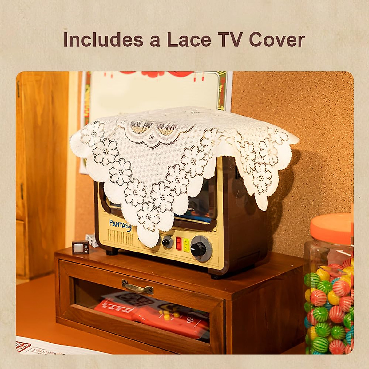 BRICKKK PANTASY Retro TV Building Kit Construction TV Model Building Blocks Set, Build Your Own TV Building Bricks Set for The Home or Office, Collectible Gift IdeaTV Building Set for Adults and Teen