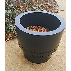 Flame Genie FG-19 Portable Smoke-Free Inferno Wood Pellet Fire Pit, USA Made, 19" Diameter, Black