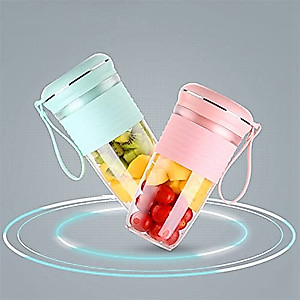 TANACC Portable Juice Blender Multifunction Juicer Household Blender Small Stainless Steel Juicer Cup Rechargeable Portable Electric Mixer (Color : Pink)