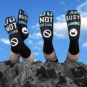 Birthday Gifts For Mens,Do Not Disturb Im Gaming Socks for Men,Teen Boys Gifts Ideas,Fathers Day Funny Gifts For Dad Sons