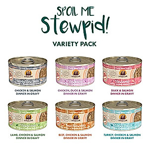 Weruva Classic Stews Cat Food, Spoil Me Stewpid! Variety Pack, 3oz Can (Pack of 18)